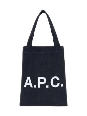 A.p.c. A.P.C. "A.P.C. Demi Small Lou" Cotton Shopping Tote Blue
