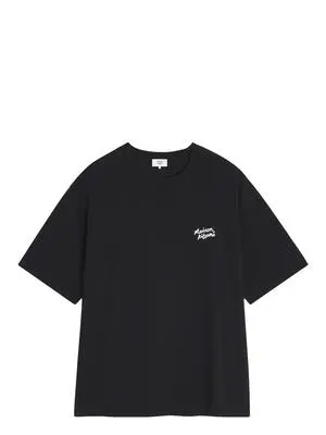 Maison Kitsuné Oversized Handwriting Cotton T-shirt - Black/white