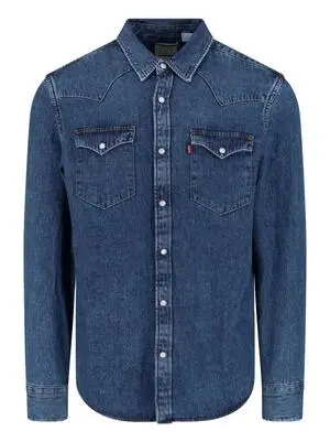 LEVI'S STRAUSS 100% Cotton Western Shirt - Blue
