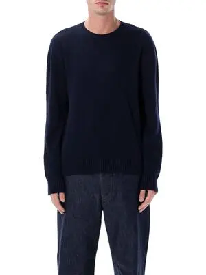 Colorful Standard Recycled Merino Wool Classic Crewneck Sweater With Ribbed Trims - Blu