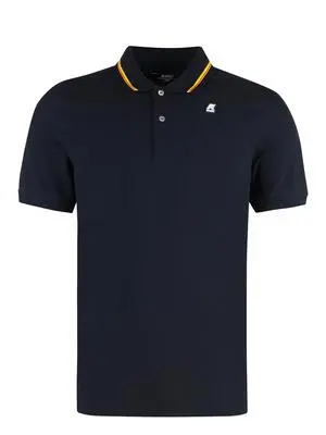 K-WAY K-way Classic Cotton-Piqué Polo Shirt For Men Blue