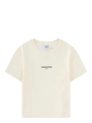 Maison Kitsuné Organic Cotton T-shirt For - Beige