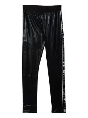 Dkny Teen Mini Leggings With Bold Print - Black