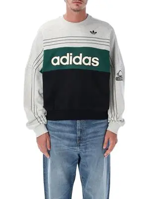 ADIDAS ORIGINALS French Terry Crewneck Sweatshirt - Grigio