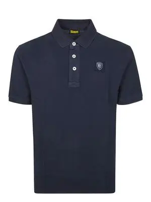 BLAUER. Classic Piquet Polo - Blu