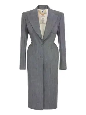 Elisabetta Franchi Wool Bustier-style Coat - Grey