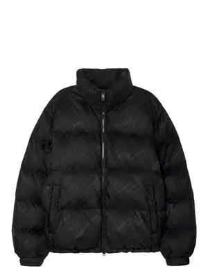 Burberry Check Nylon Highlands Puffer Jacket - Black