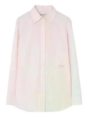 Burberry Classic Fit Striped Cotton Shirt - Pink