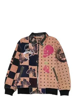 TP WORKS All-over Graphic-print Shirt Jacket - Orange
