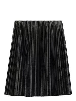 COURREGES Pleated Vinyl Mini Skirt