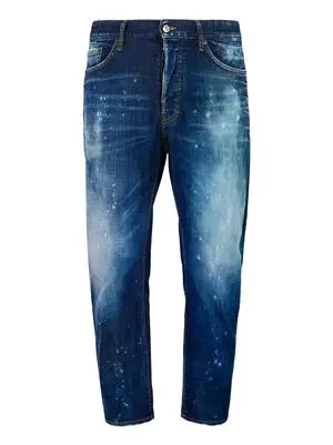 DSQUARED2 Skiers Medium Cloudy Bro Paint-splatter Denim Jeans