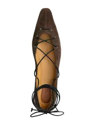 Polo Ralph Lauren Suede Ballet Flats - Brown