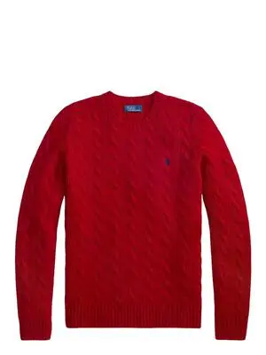POLO RALPH LAUREN Polo Ralph Lauren Cable-Knit Wool-Cashmere Crewneck Sweater