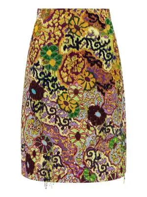ALEMAIS ALEMAIS Joanna Embellished Midi Skirt