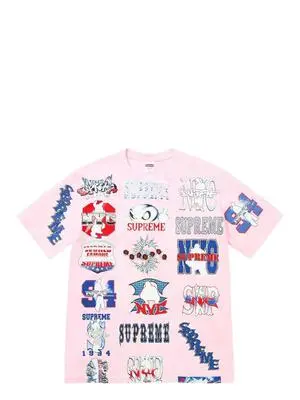 Supreme Graphic-print Short-sleeve T-shirt Pink