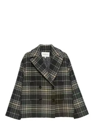 Eric Bompard Tartan Double-breasted Jacket - Grey