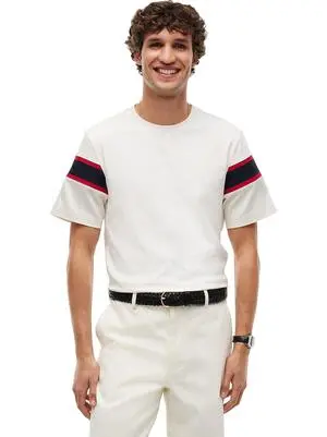 Tommy Hilfiger Varsity Stripe Interlock T-shirt - Ivory Petal
