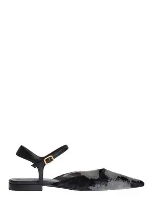 ME+EM Pointed Toe Flat - Black
