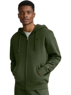 Champion Powerblend Full-zip Hoodie With C Logo - Chive