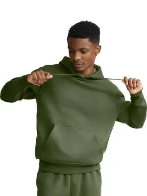 Champion Powerblend Hoodie With Embroidered C Logo - Chive