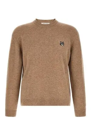 Maison Kitsuné 'fox Head' Sweater Beige