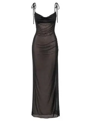 ALOMA STUDIO Enigme Mesh Maxi Dress - Black