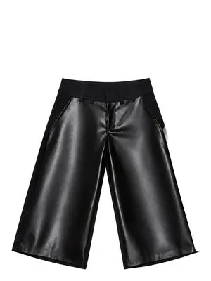 HEDARE Capri Nappa Leather Trousers - Black