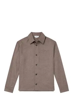 Gabriela Hearst Drew Wool And Cashmere-blend Shirt - Brown