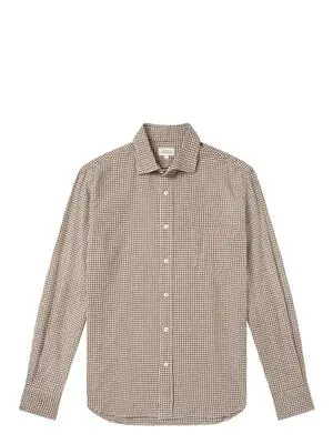 HARTFORD Hartford - Paul Striped Cotton-Gabardine Shirt - Men - Brown - S