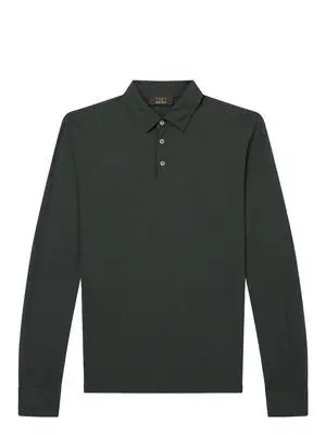 SLOWEAR Zanone Slim-fit Icecotton Piqué Polo Shirt - Green