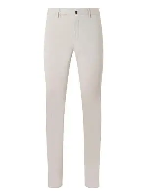 SLOWEAR Straight-leg Cotton-blend Trousers - Neutrals