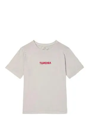 ADON Tundra Printed Cotton-jersey T-shirt - Gray
