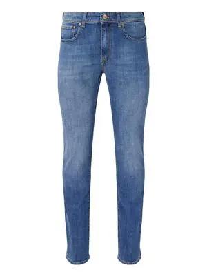 SLOWEAR Straight-leg Stretch Jeans - Blue