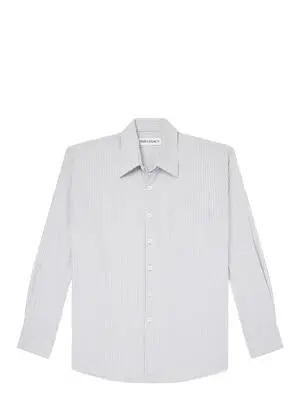 Our Legacy Above Striped Cotton-poplin Shirt - Light Blue