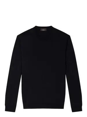 SLOWEAR Zanone Slim-fit Flexwool Crewneck Sweater - Black