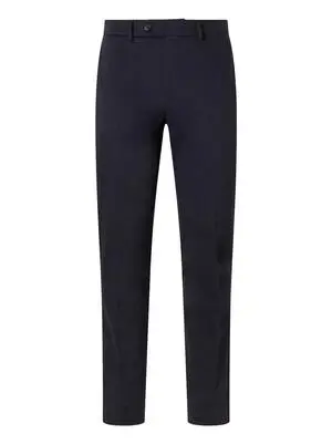SLOWEAR Straight-leg Stretch-cotton Gabardine Trousers - Blue