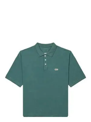 Visvim Mondo Weller Logo-appliquéd Cotton-piqué Polo Shirt - Green