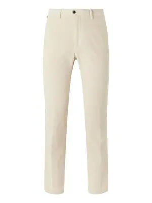 SLOWEAR Straight-leg Cotton-blend Corduroy Trousers - Neutrals