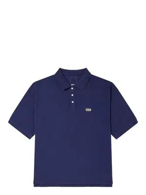Visvim Mondo Weller Logo-appliquéd Cotton-piqué Polo Shirt - Blue