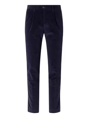 SLOWEAR Incotex Straight-leg Stretch Cotton-corduroy Trousers - Navy