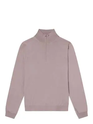 SLOWEAR Zanone Flexwool Half-zip Sweater - Neutrals