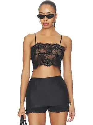 NONCHALANT LABEL Nonchalant Label Clarissa Crop Cami In Black.