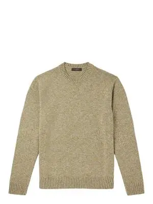 SLOWEAR Zanone Wool Crew Neck Sweater - Green