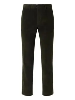 SLOWEAR Straight-leg Cotton-blend Corduroy Trousers - Green