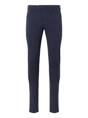 SLOWEAR Slim Batavia Straight-leg Cotton-blend Woven Trousers - Blue