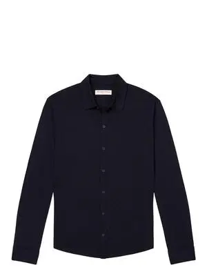 Orlebar Brown Giles Wool Shirt - Blue