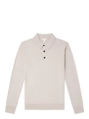 Sunspel Cashmere Polo-shirt - Ecru