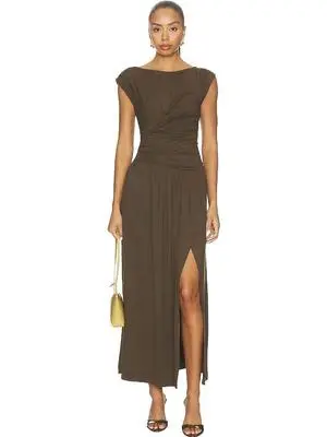 Paige Kalindi Dress In Brown - Fern