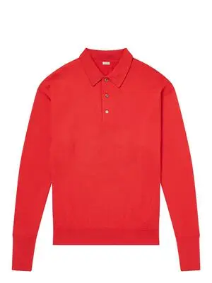 A.PRESSE Wool Polo Shirt - Red