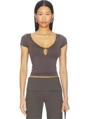 GEEL Connor Top In Chocolate - Ash